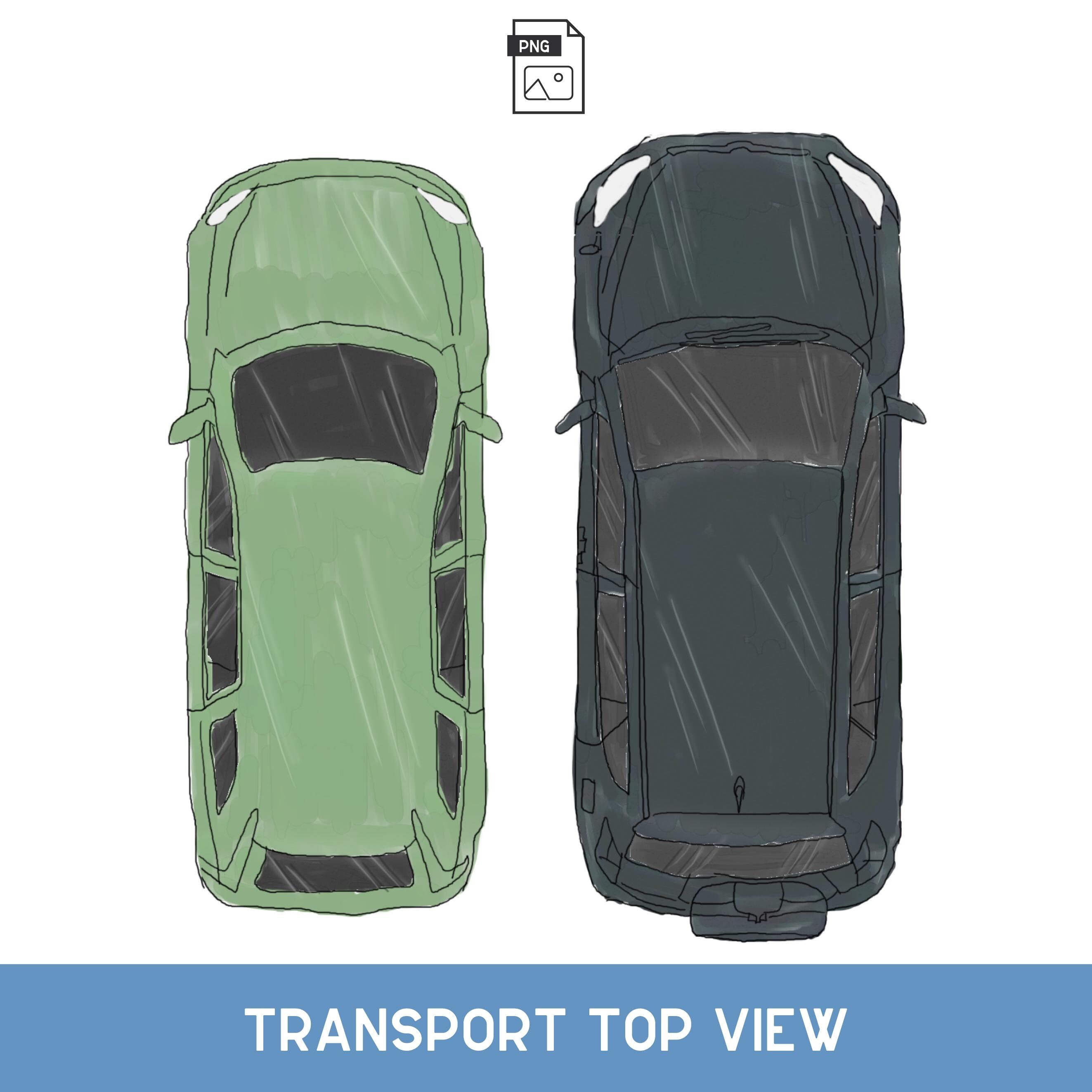 Car Top View PNG (digital Download) - Etsy