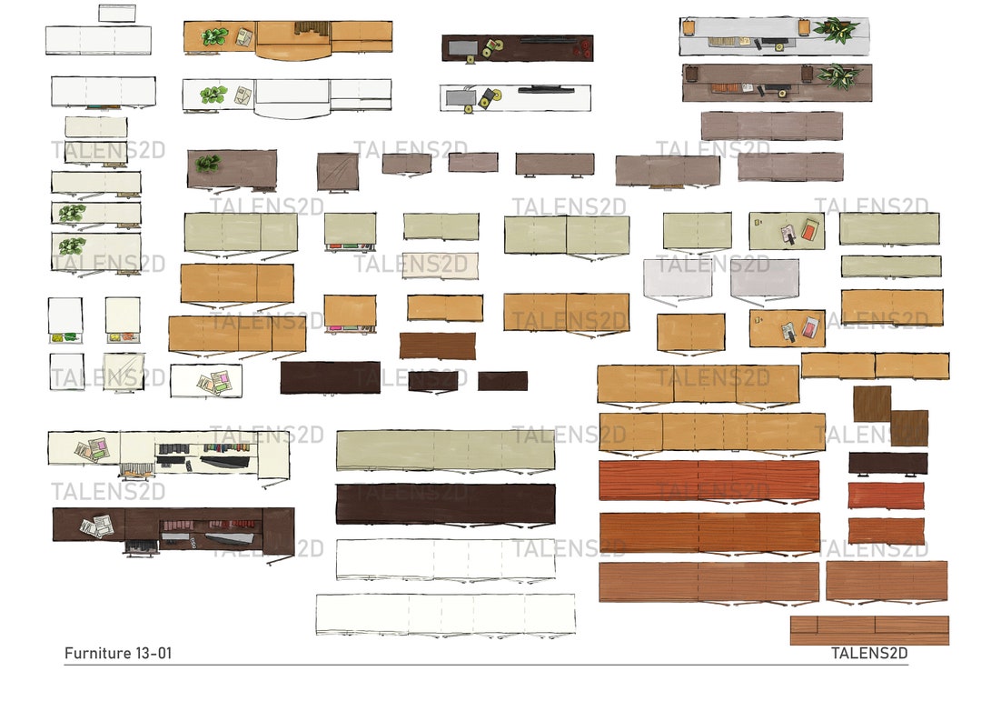 Furniture Top View PNG (digital Download) - Etsy