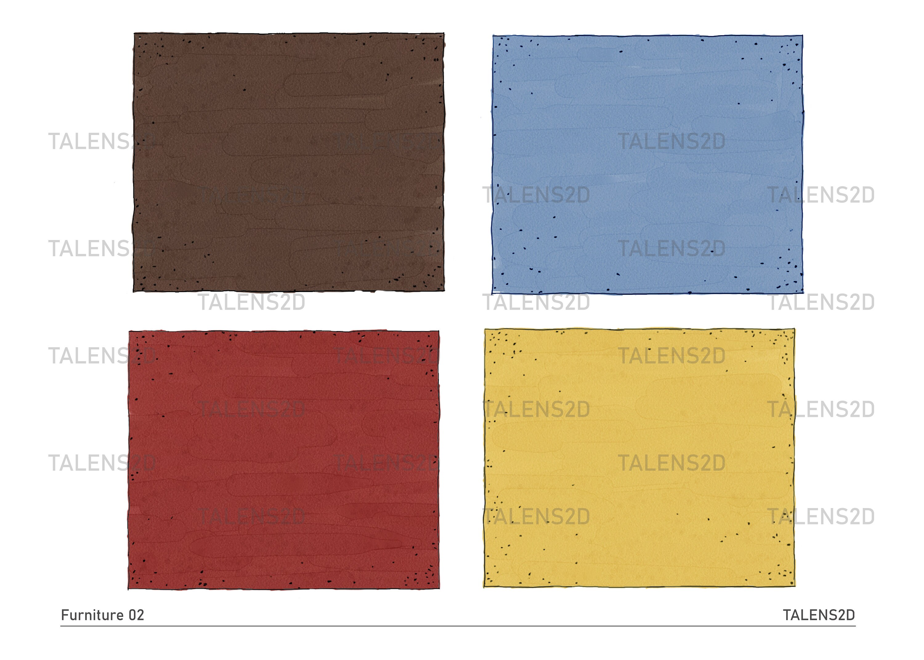 Carpet Furniture Top View, 2D Furniture Top View for Floor Plans, PNG ...