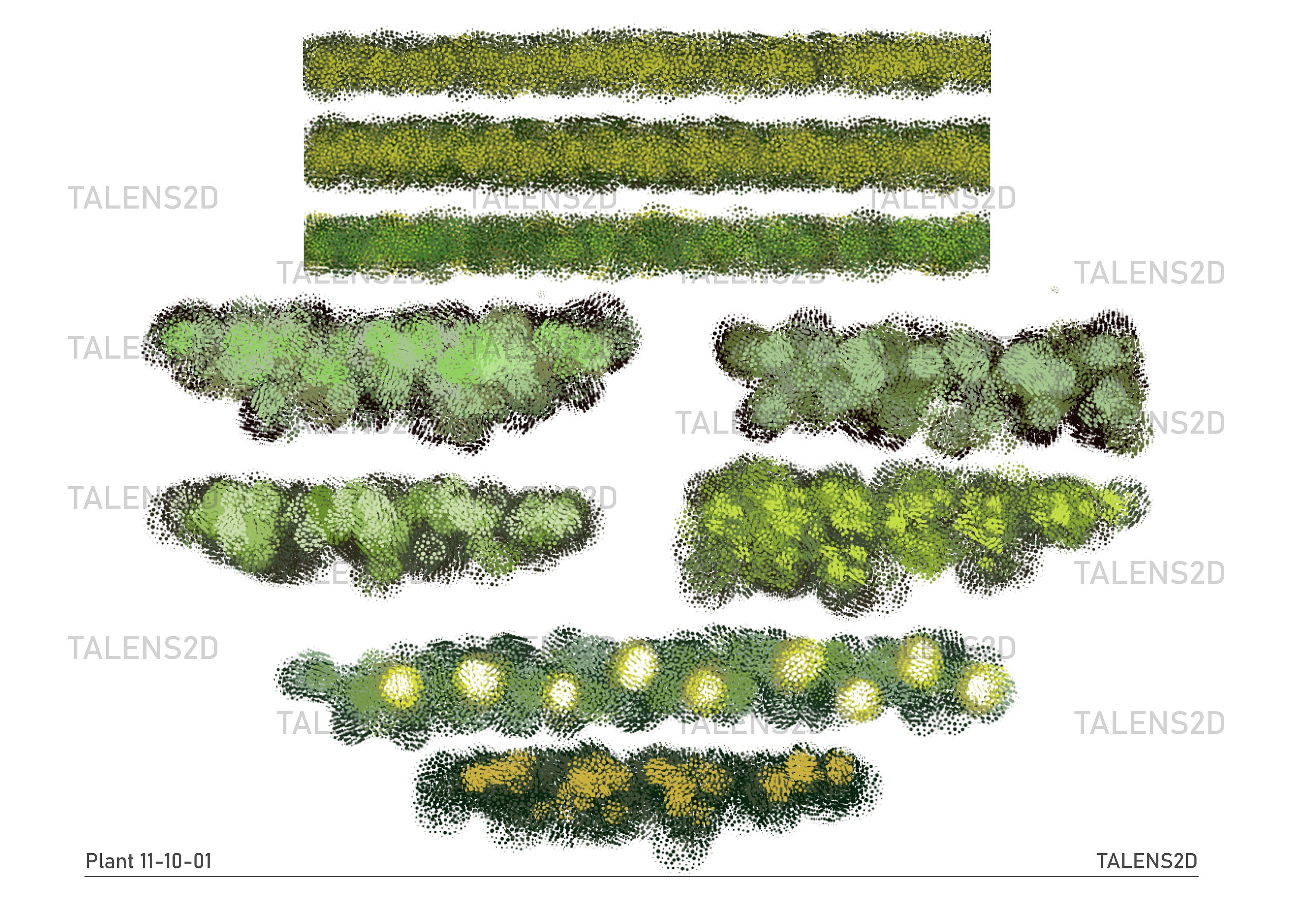 Plant Top View, 2D Landscape Clipart in PNG - Etsy