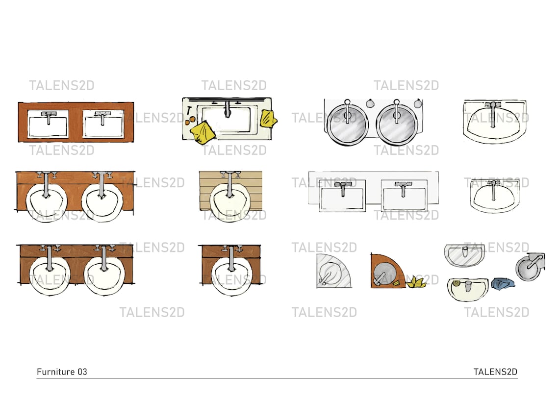 Bathroom Top View, 2D Top View PNG for Floor Plan, PNG Files for ...