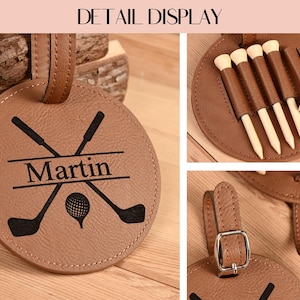 Personalized Golf Bag Tag, Custom Golf Gifts for Men or Woman, Leather ...