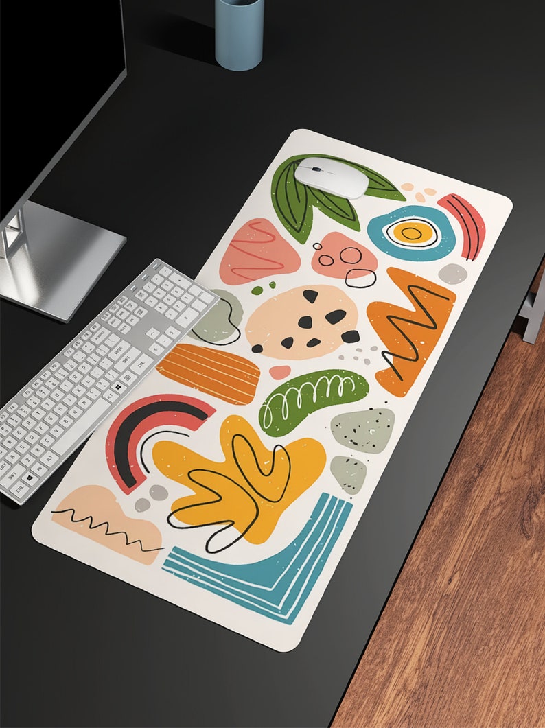 Abstract Desk Mat Colorful Desk Mat Office Desk Mat Gaming - Etsy