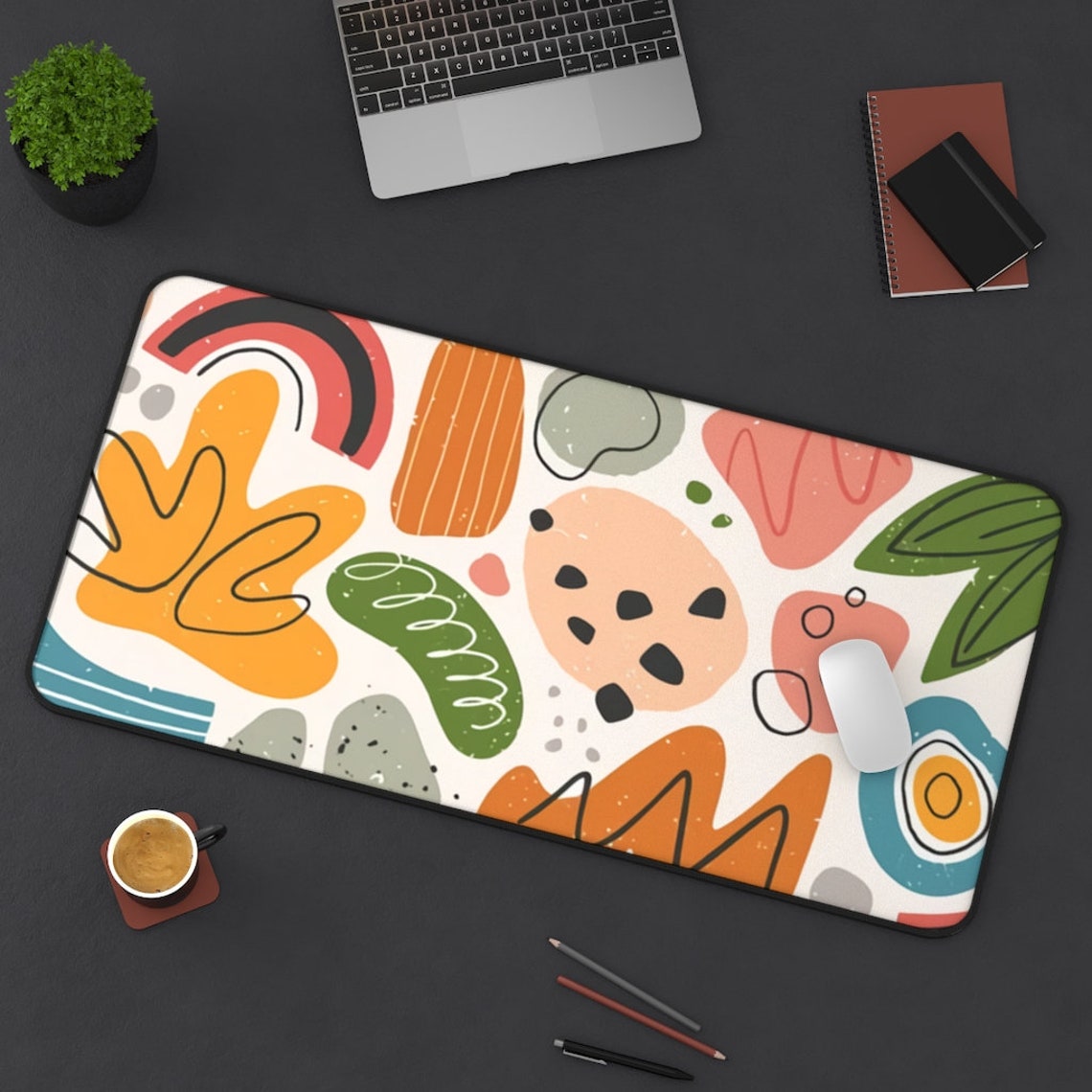 Abstract Desk Mat Colorful Desk Mat Office Desk Mat Gaming - Etsy