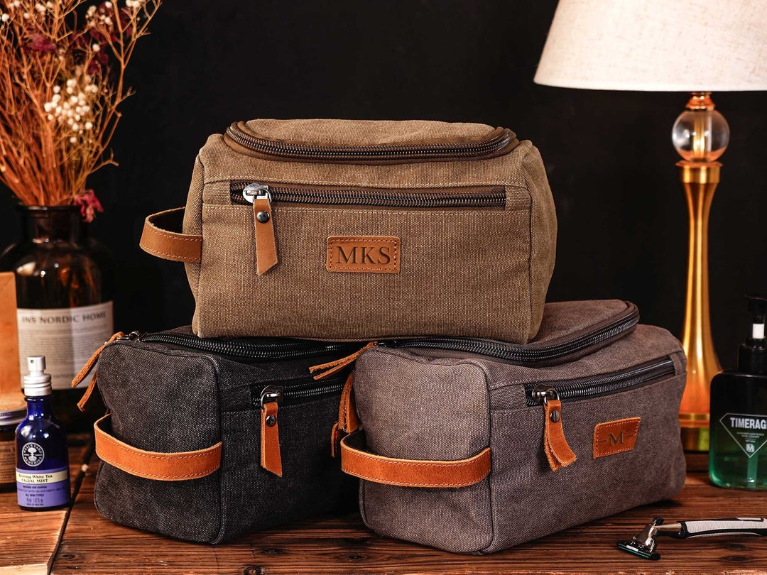 Personalized Mens Travel Toiletry Bag,custom Toiletry Bag,engraved Dopp ...