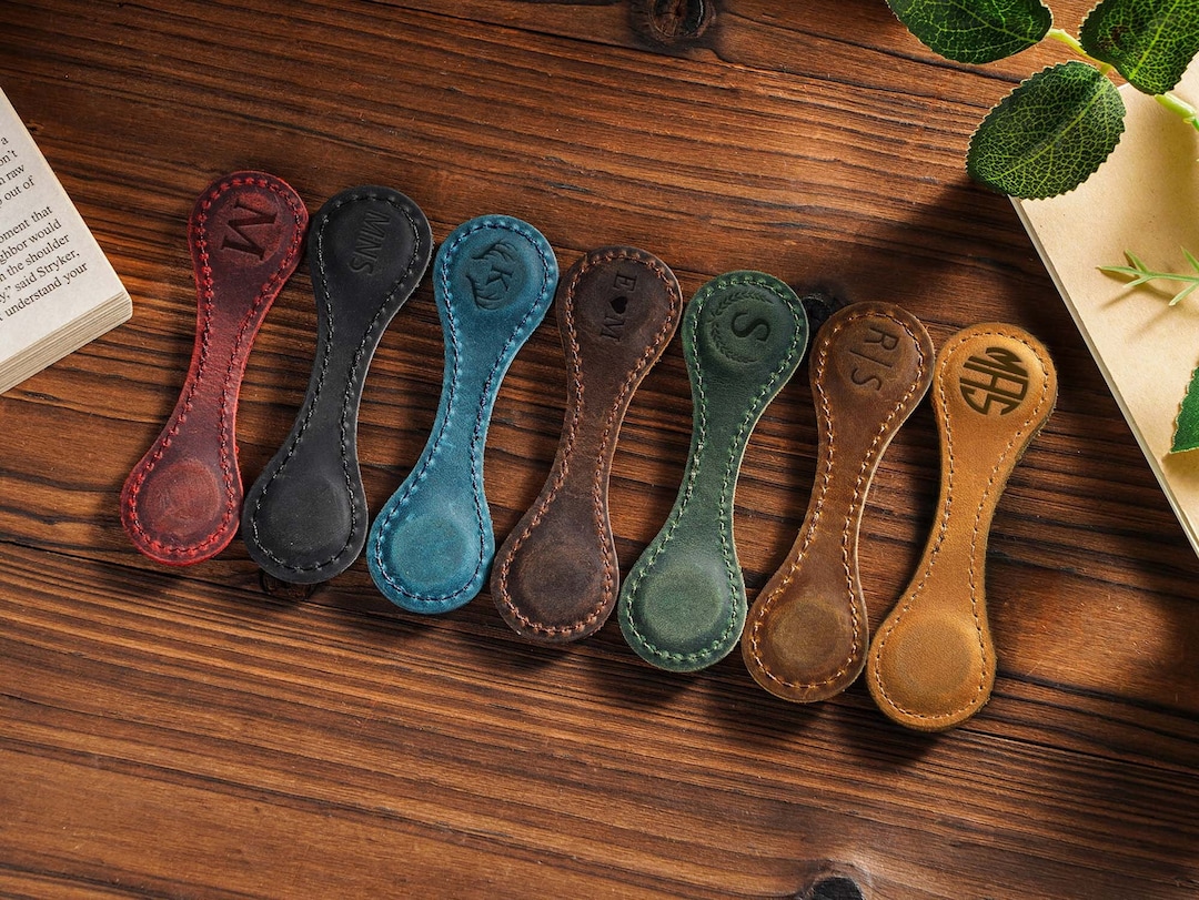Personalized Leather Magnetic Bookmark,custom Leather Bookmark With ...