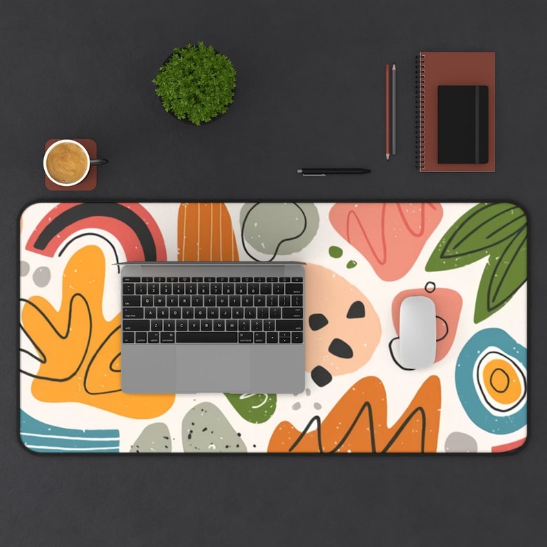 Abstract Desk Mat Colorful Desk Mat Office Desk Mat Gaming - Etsy