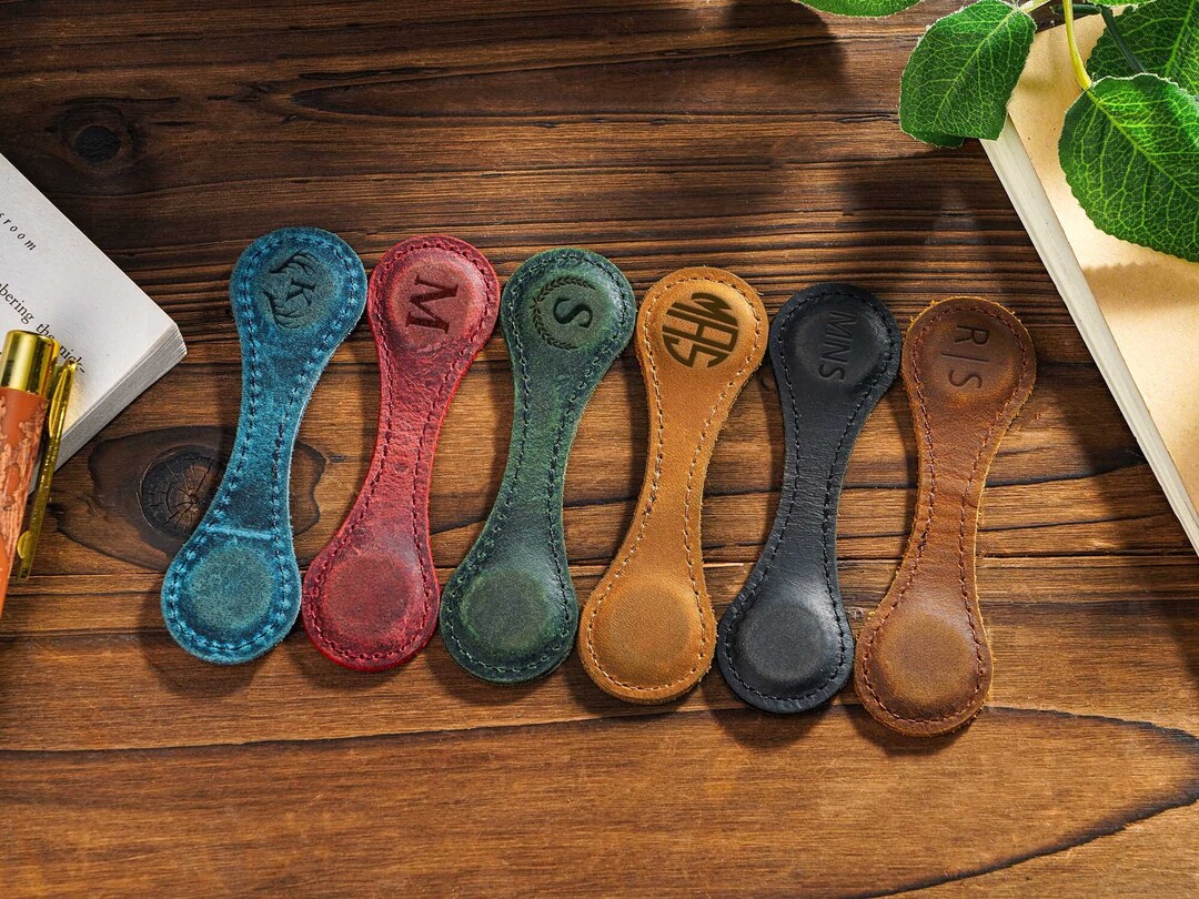 Personalized Leather Magnetic Bookmark,custom Leather Bookmark With ...