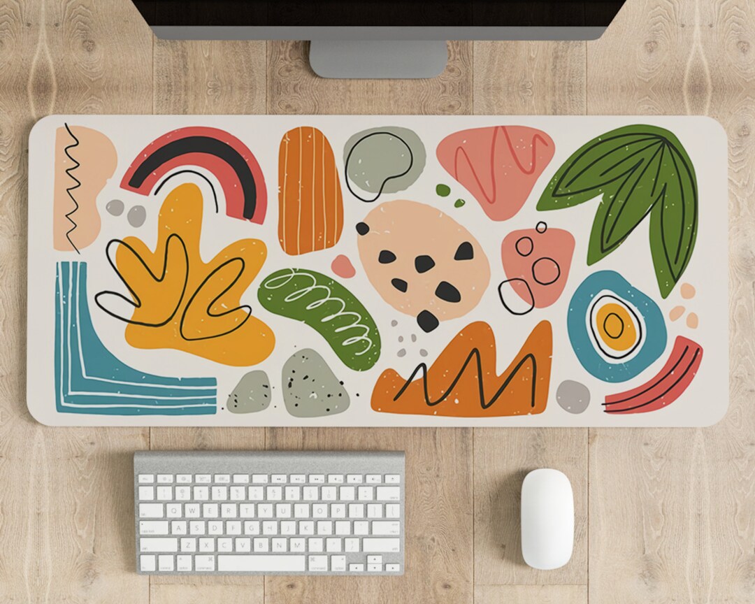 Abstract Desk Mat Colorful Desk Mat Office Desk Mat Gaming - Etsy