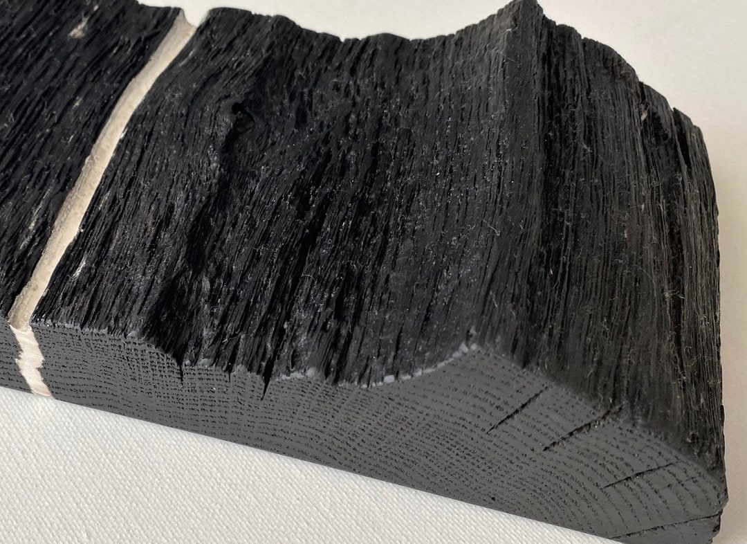 Decorative Tray Black Bog Oak Wood - Unique Natural Sculpture Old Wood ...