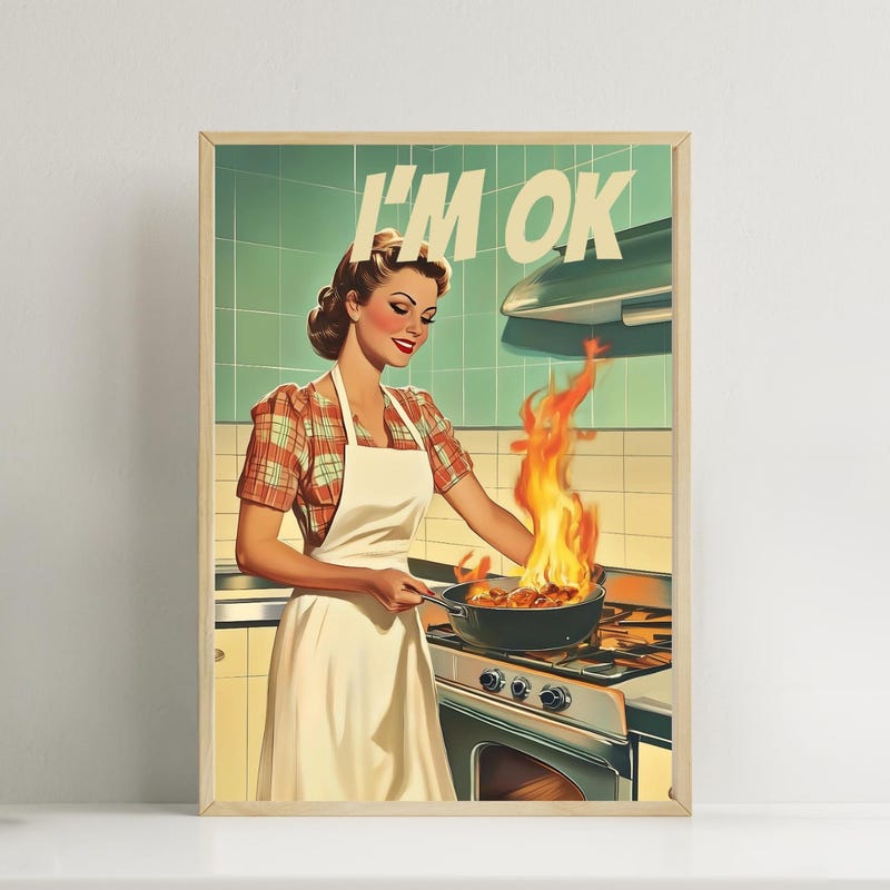 Retro Kitchen Poster - Etsy