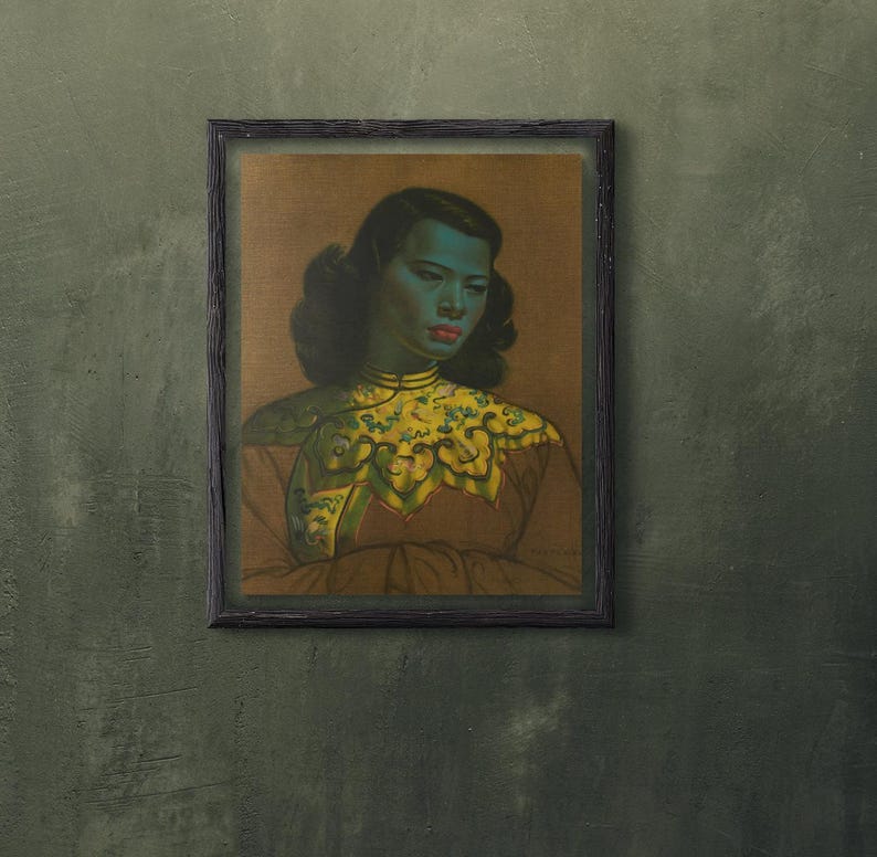Chinese Girl. the Green Lady Print, Vladimir Grigoryevich Tretchikoff ...
