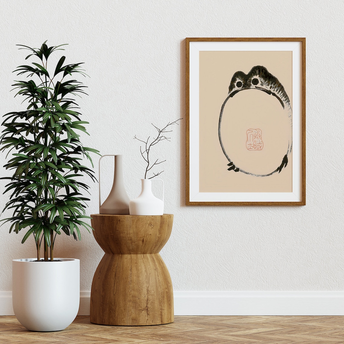 Japanese Frog Art Print Sad Frog Matsumoto Hoji Vintage - Etsy