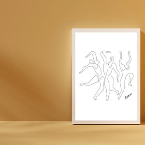 Picasso's Dancing Line Drawing Poster Art Drawing | Exhibition Print in ...