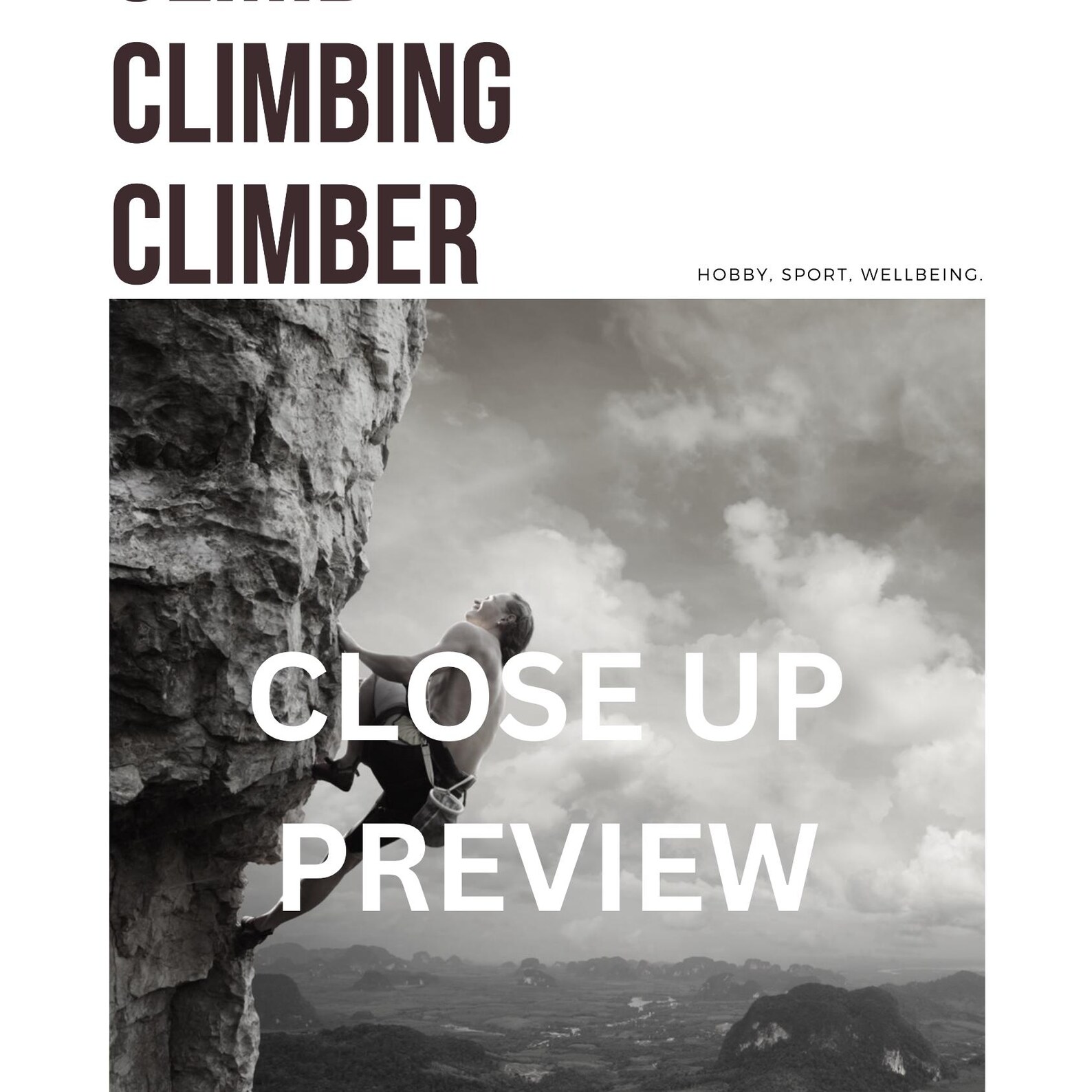 Climb, Climbing, Climber Definition Print. Rock Climber Wallart Poster ...