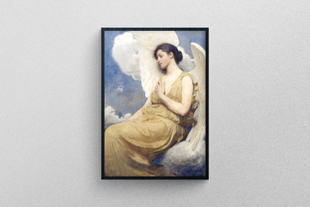 Winged Figure Art Print, Abbott Handerson Thayer Old Vintage Poster - Etsy