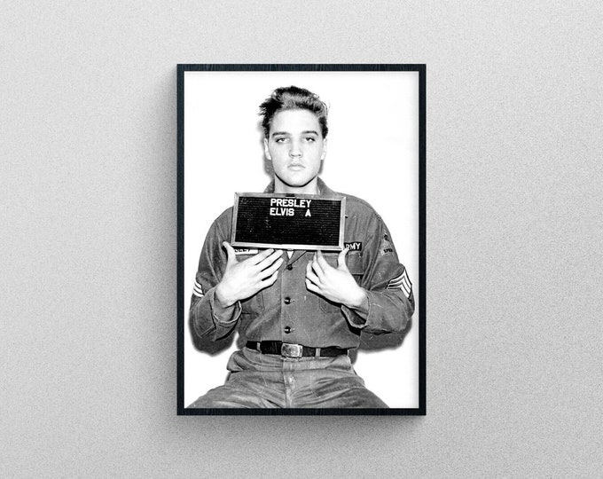 Elvis Mugshot Print Celebrity, Famous, and Musician Mug Shot Quality ...