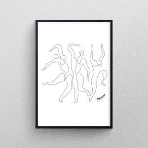 Picasso's Dancing Line Drawing Poster Art Drawing | Exhibition Print in ...