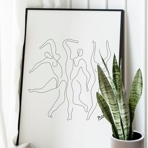 Picasso's Dancing Line Drawing Poster Art Drawing | Exhibition Print in ...
