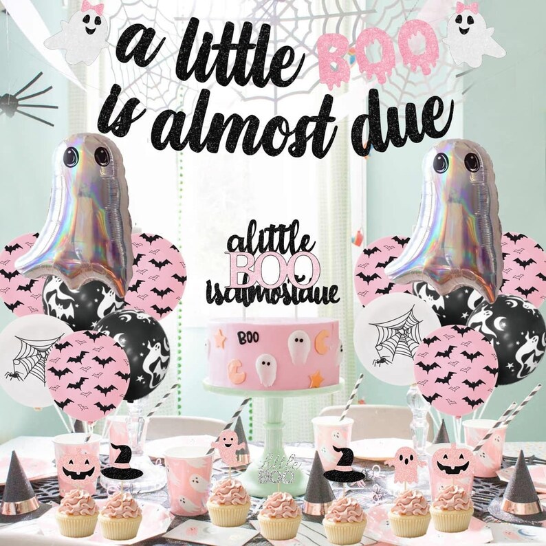 A Little Boo is Almost Due Halloween Baby Shower Balloon - Etsy