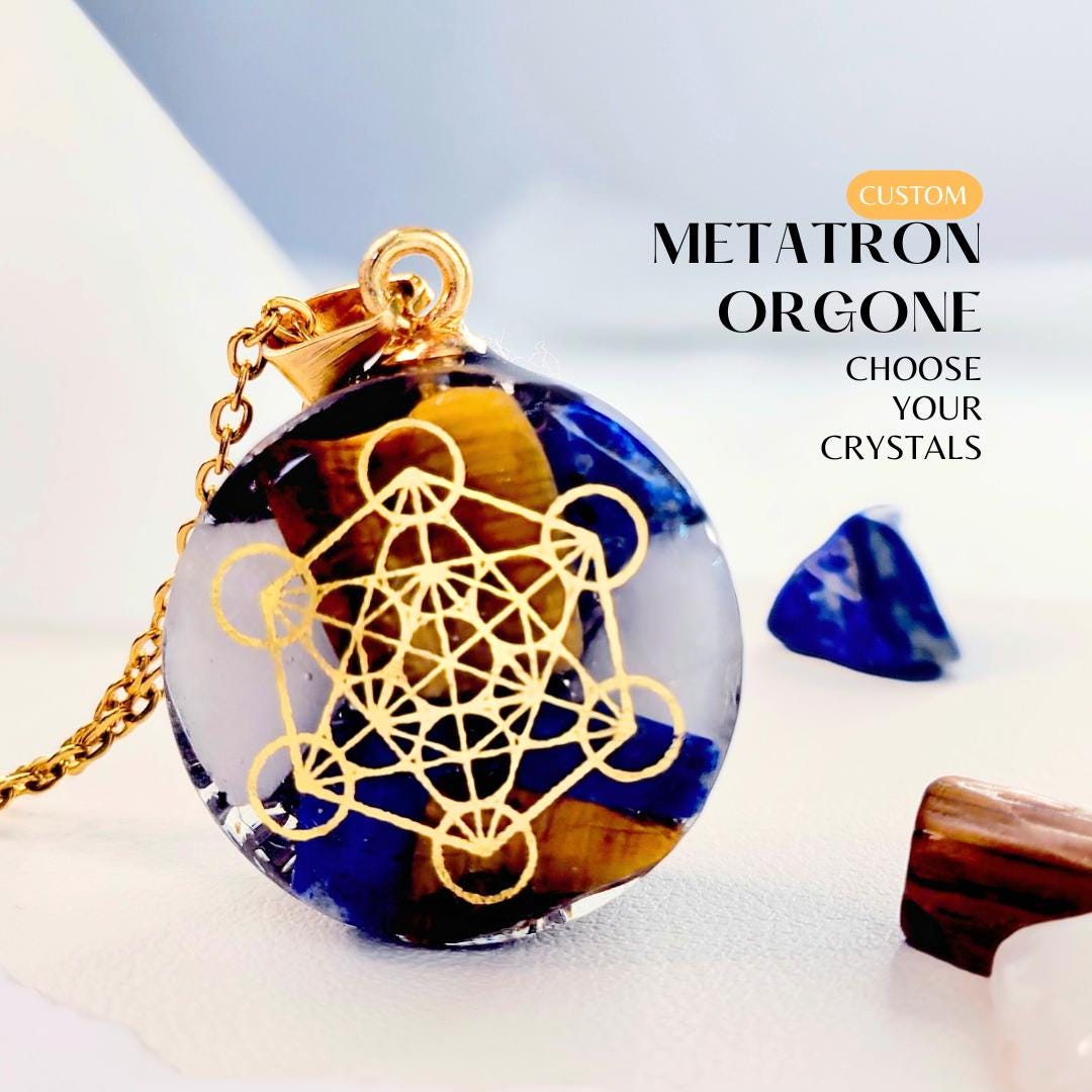 Metatron's Cube Orgonite - Custom 50 Crystal Orgone for Divine Wisdom ...