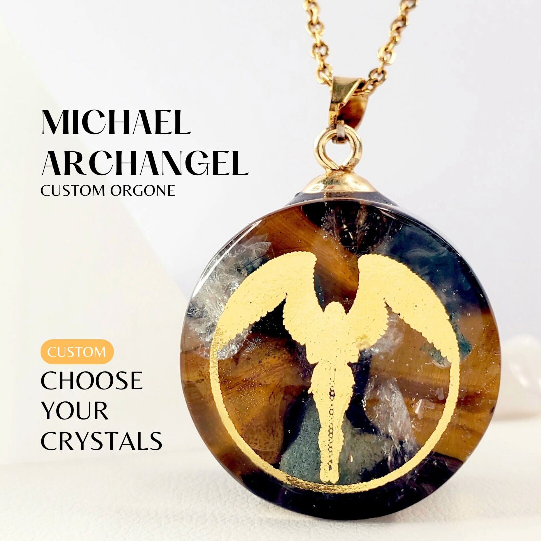 Michael Archangel Orgonite Custom Orgone Generator 50 Crystals. - Etsy
