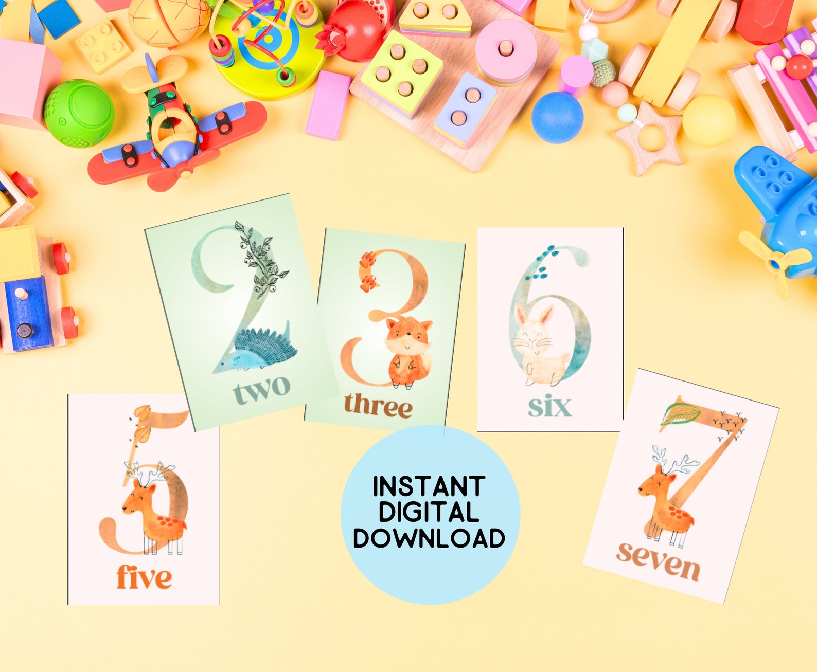 Number Flashcards for Kids, Printable Flashcards for Kids, Learn to ...