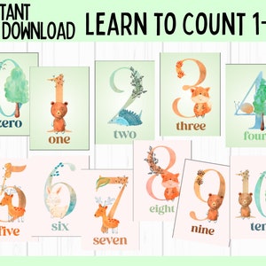Number Flashcards for Kids, Printable Flashcards for Kids, Learn to ...
