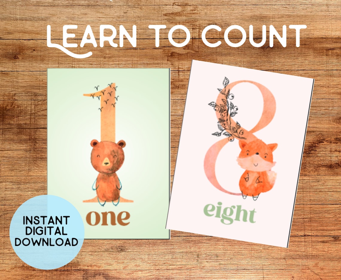 Number Flashcards for Kids, Printable Flashcards for Kids, Learn to ...
