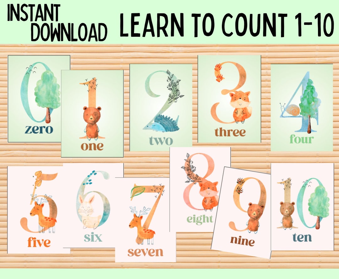 Number Flashcards for Kids Printable Flashcards for Kids - Etsy