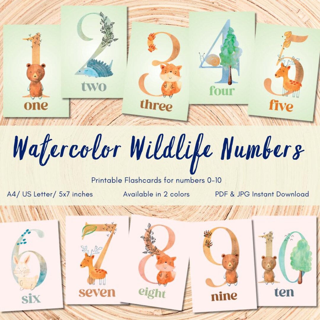 Number Flashcards for Kids, Printable Flashcards for Kids, Learn to ...