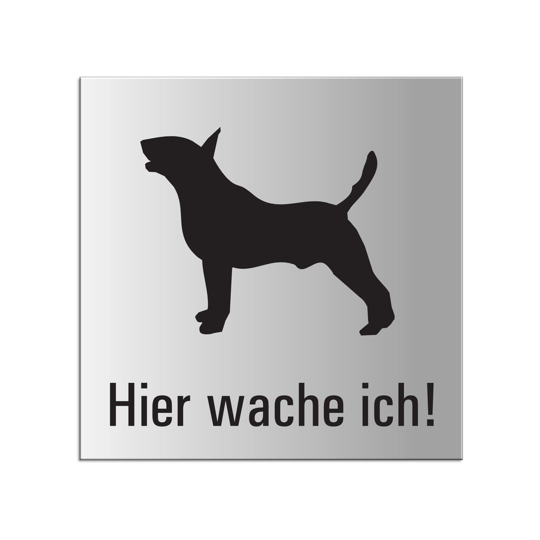 Attention Dog Shield Dog Warning Sign Aluminum Silver Anodized 12 X 12 ...