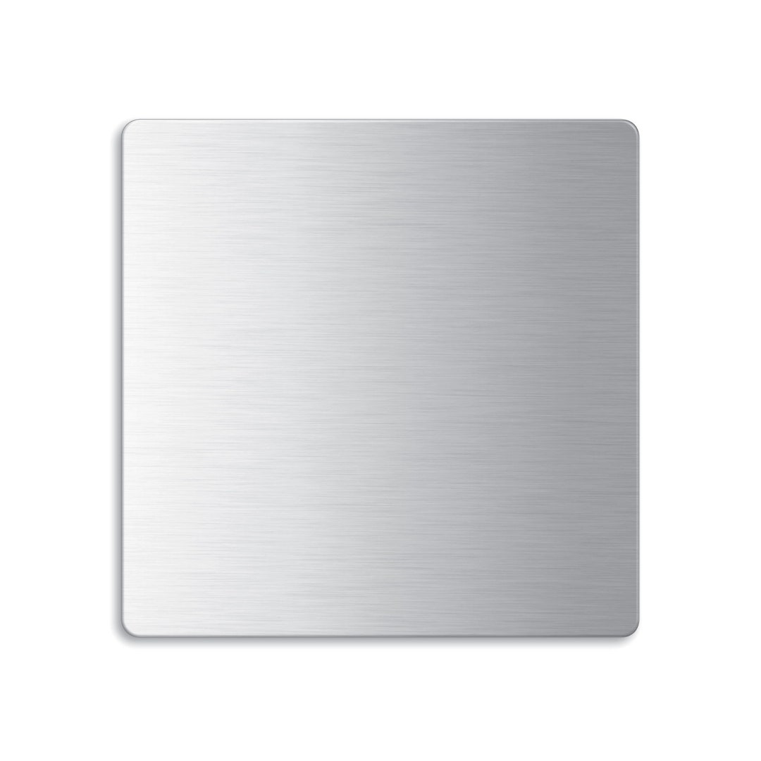 Stainless Steel Rectangle Made of Matt Brushed Stainless Steel, Blank ...
