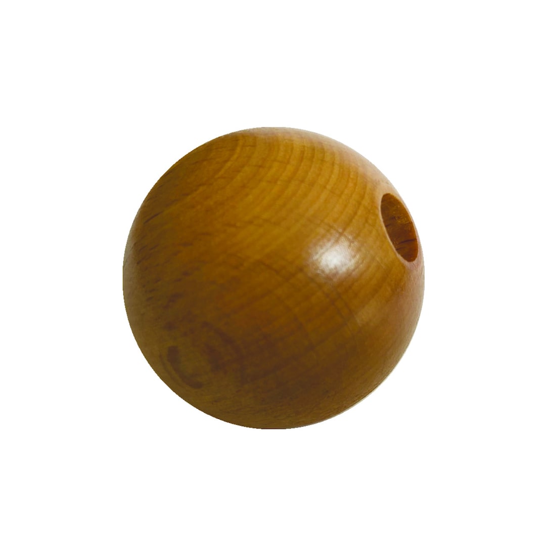 4 Wooden Balls Made of Beech Wood, Sanded and Varnished, Diameter 48 Mm ...