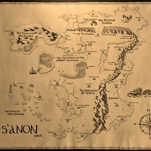 Custom Fantasy Map - Etsy
