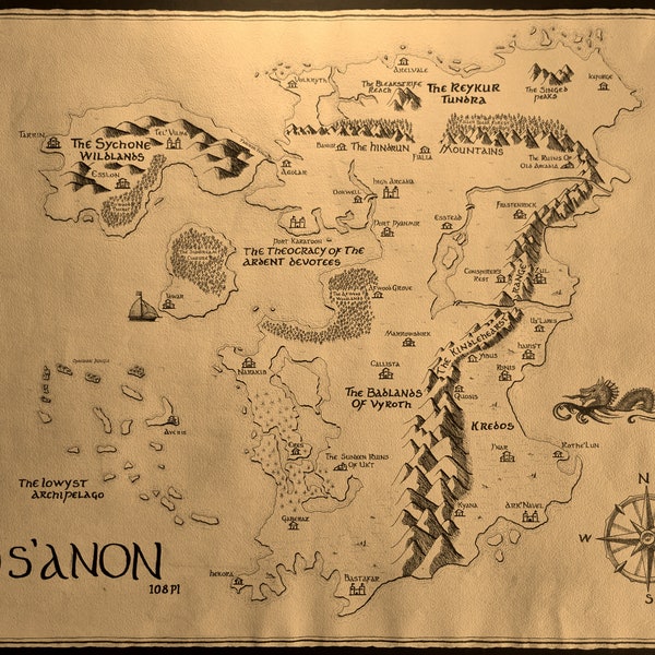 Fantasy Map Commission - Etsy