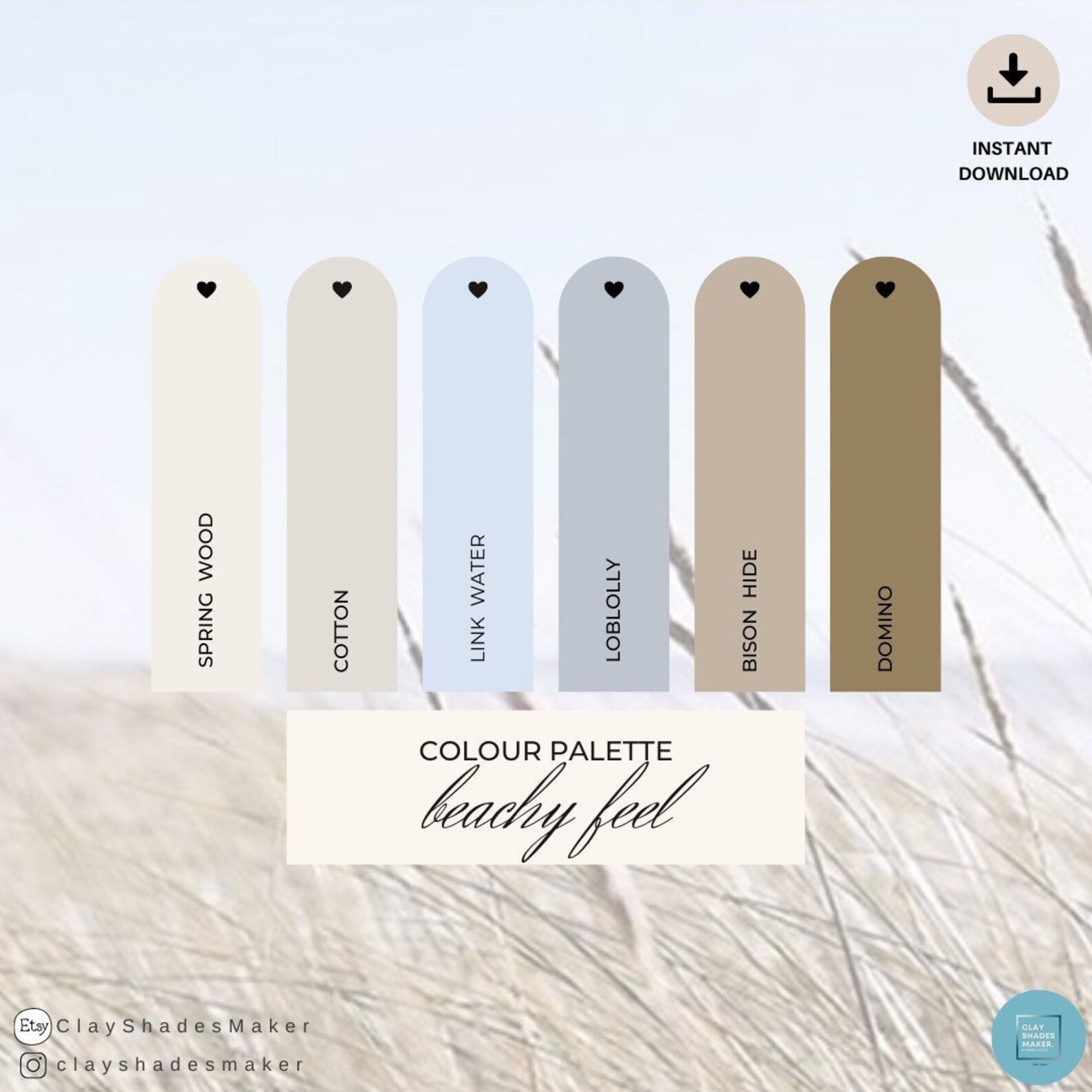 FIMO - Beachy Feel - 6 Colour Recipe Palette/ Polymer Clay Colour ...