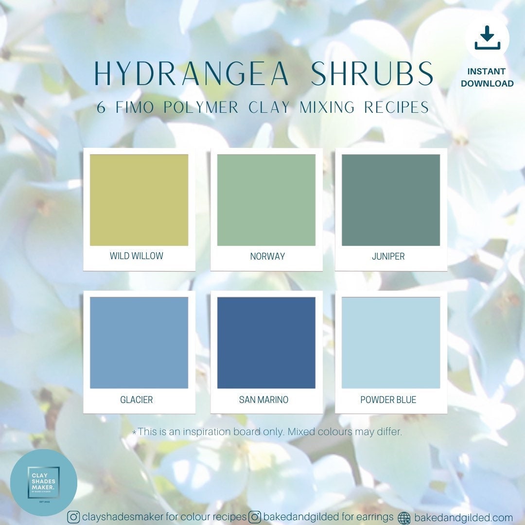 FIMO Recipes/ Polymer Clay Colour Recipe/ Clay Mixing Recipe/ Colour ...