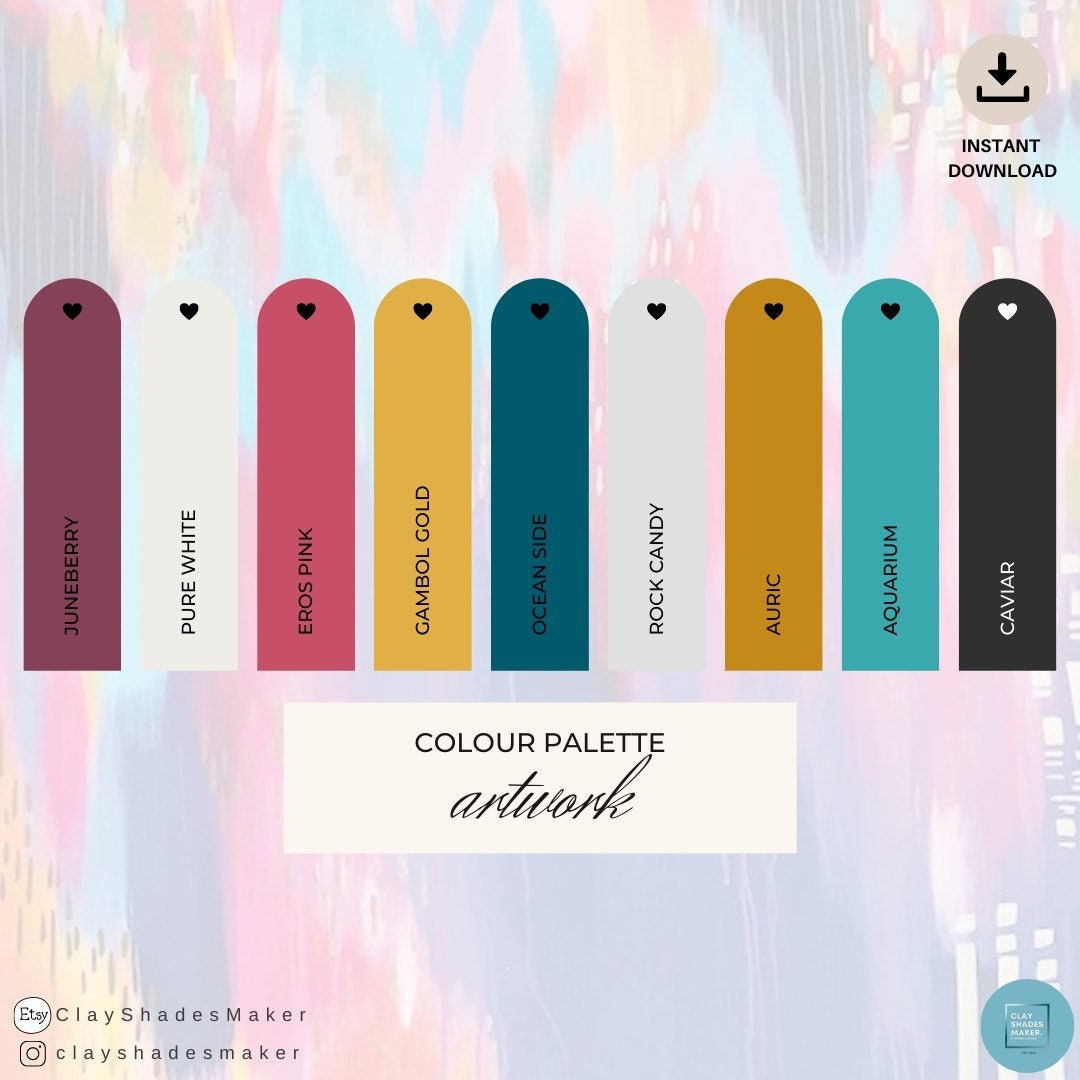 FIMO - Artwork - 9 Colour Recipe Palette/ Polymer Clay Colour / Clay ...