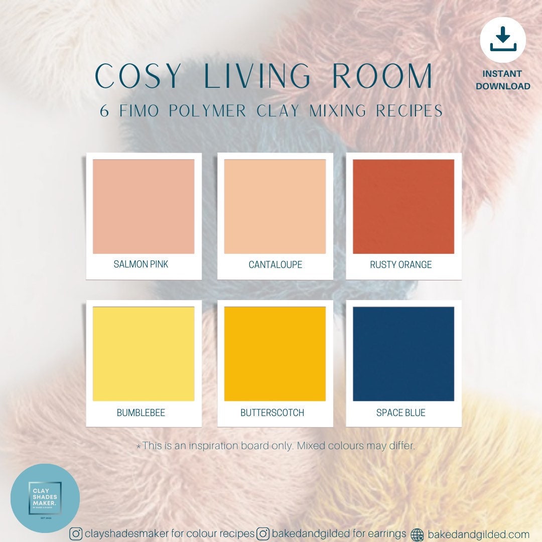 FIMO Recipes/ Polymer Clay Colour Recipe/ Clay Mixing Recipe/ Colour ...