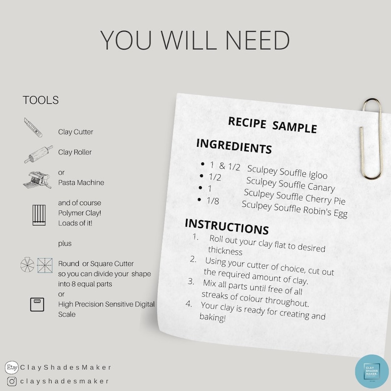 Sculpey Soufflé 2023 Colour Trends 6 Colour Recipe Palette /polymer ...
