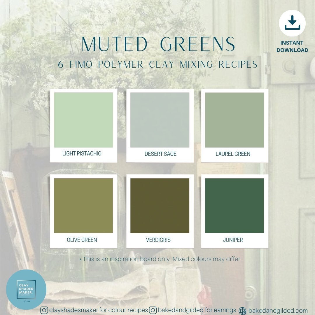 FIMO Recipes/ Polymer Clay Colour Recipe/ Clay Mixing Recipe/ Colour ...