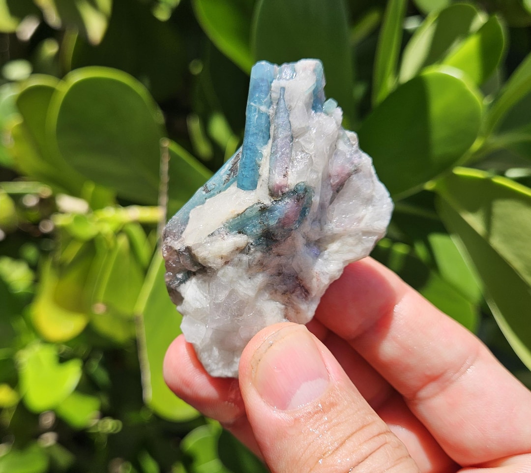 Extremely Rare Brazilian Paraiba Tourmaline Crystals Clustered With ...