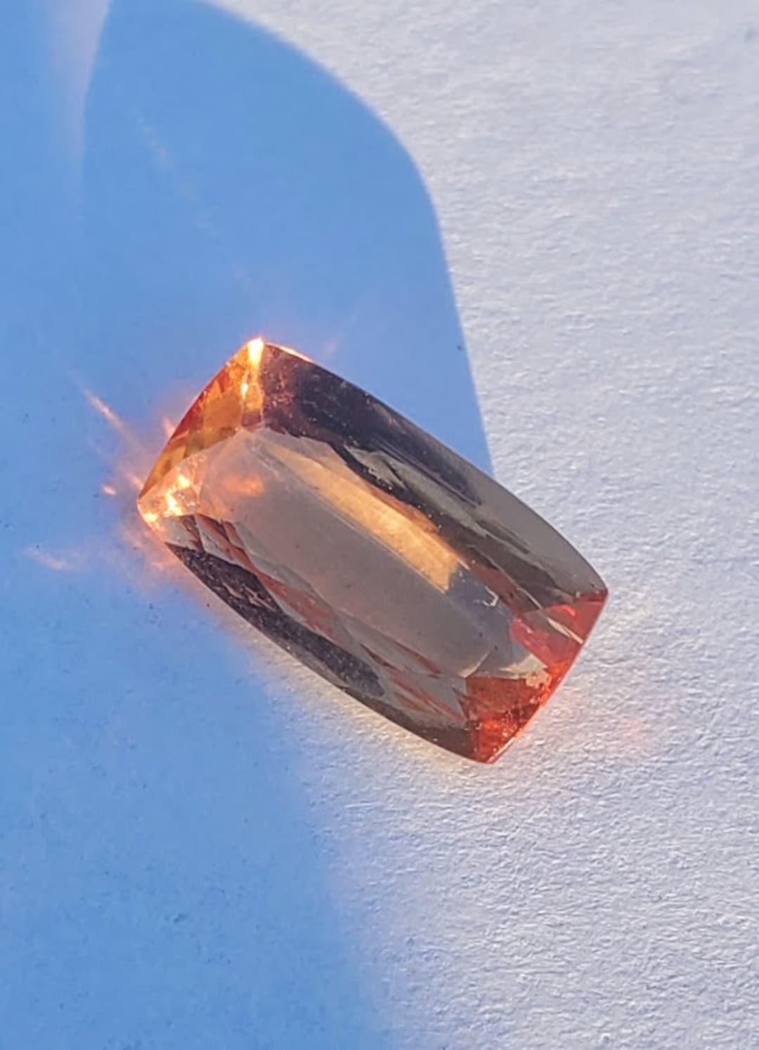 Rare Natural Imperial Topaz, 3.2 Carats / Almost Loupe Clean / Reddish ...