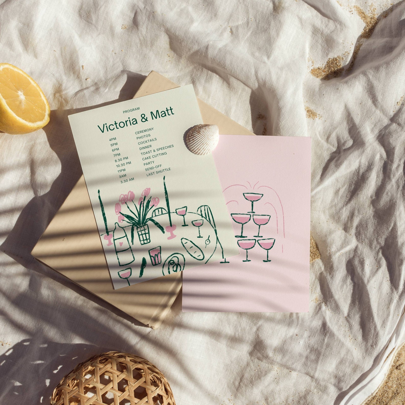 Wedding Program | Custom Template | Hand-written Wedding Invite | on ...