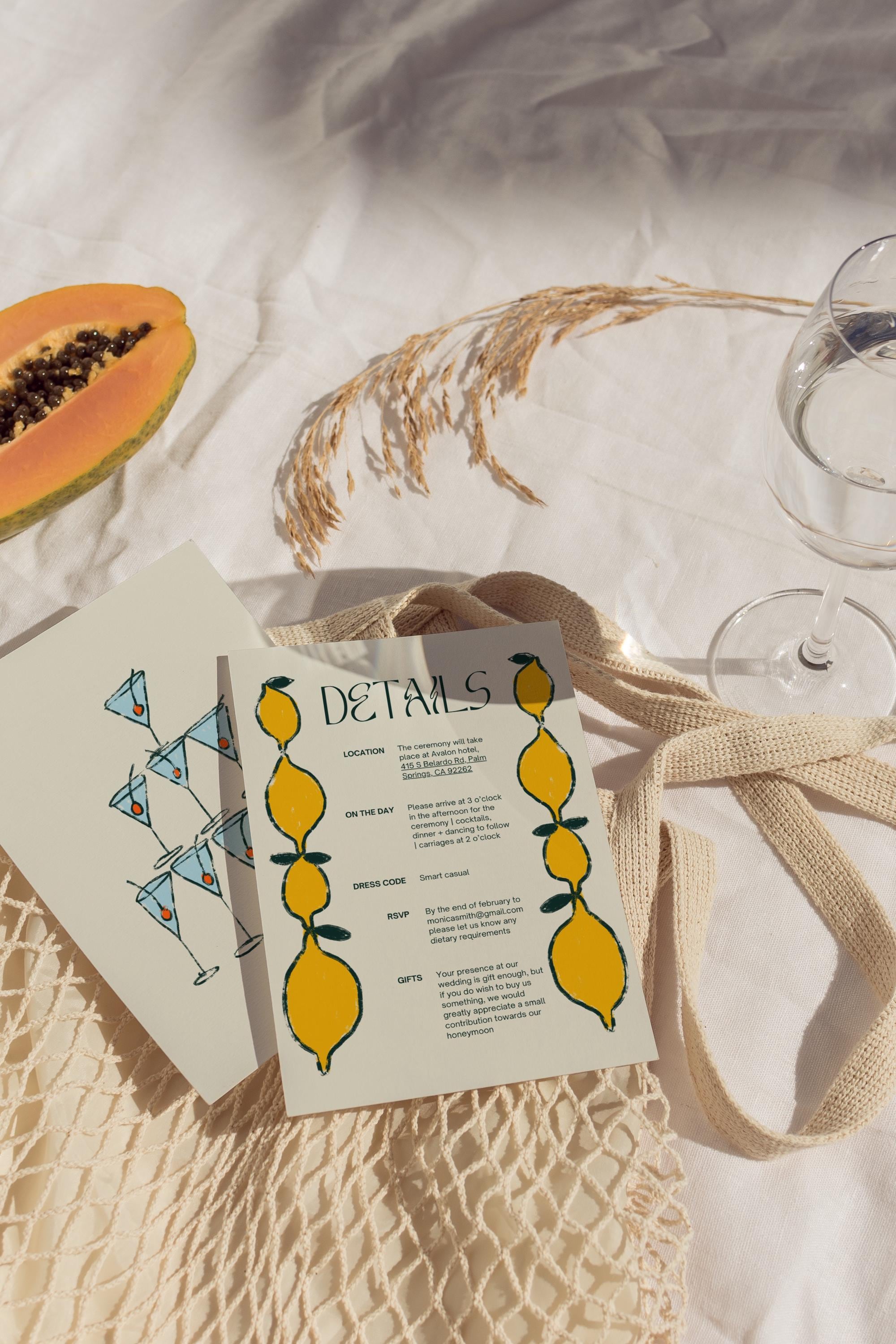 Hand Drawn Italy Wedding Invite Suite | Custom Illustrated Wedding ...