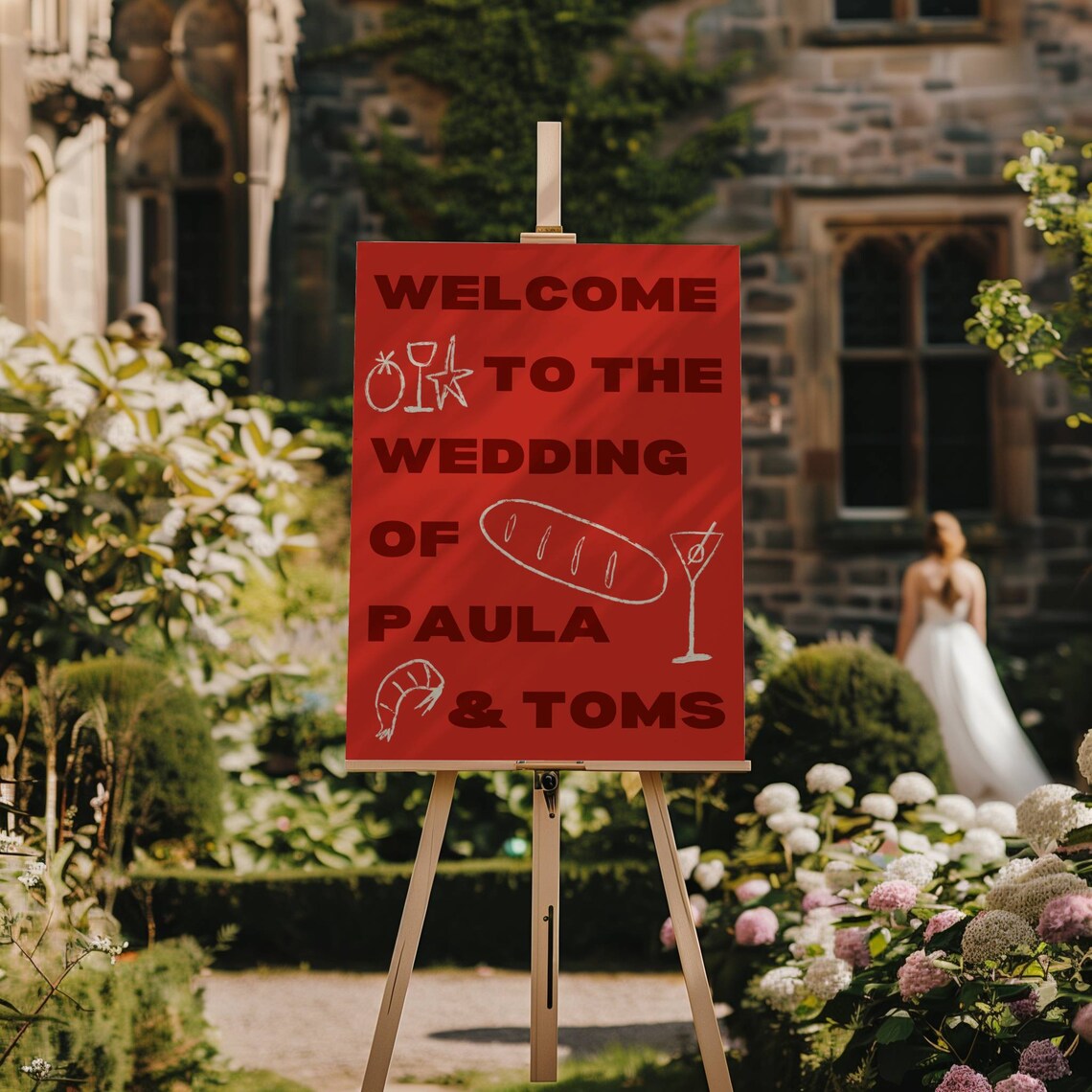Handwritten Welcome Sign | on the Day Stationery | Hand Drawn ...