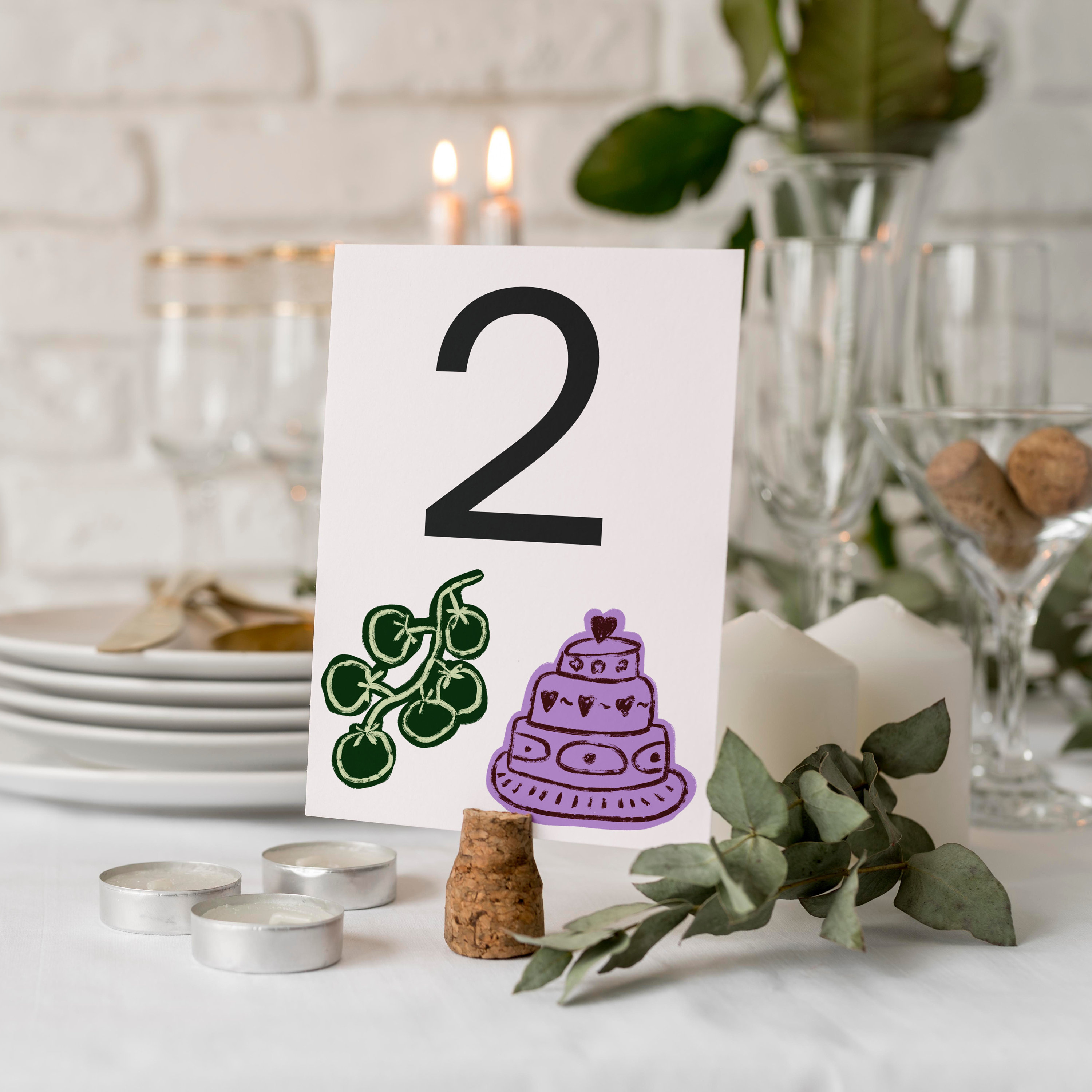 Illustrated on the Day Wedding Suite | Table Setting Suite | Hand-drawn ...