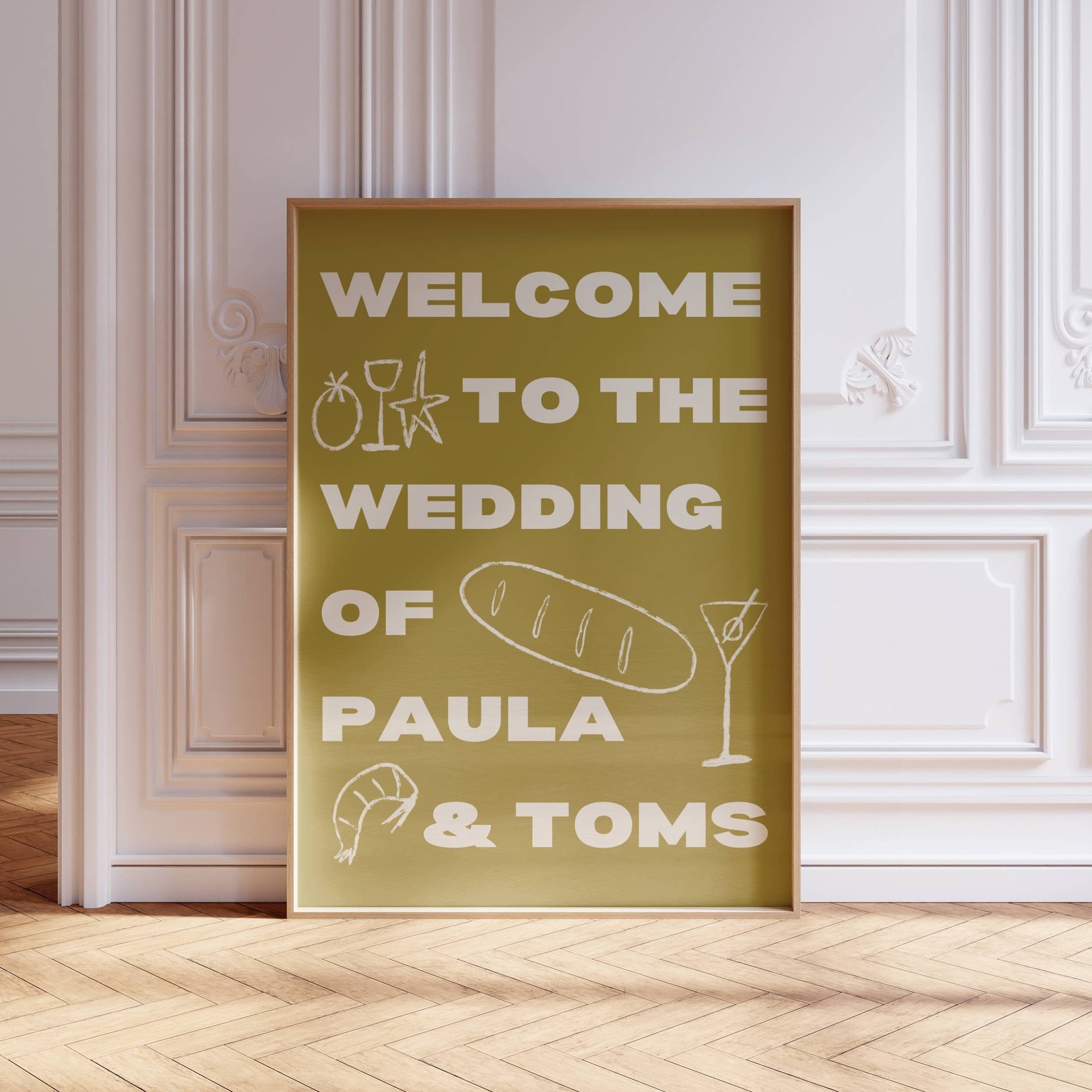 Hand Drawn Wedding Welcome Sign | on the Day Stationery | Bold ...