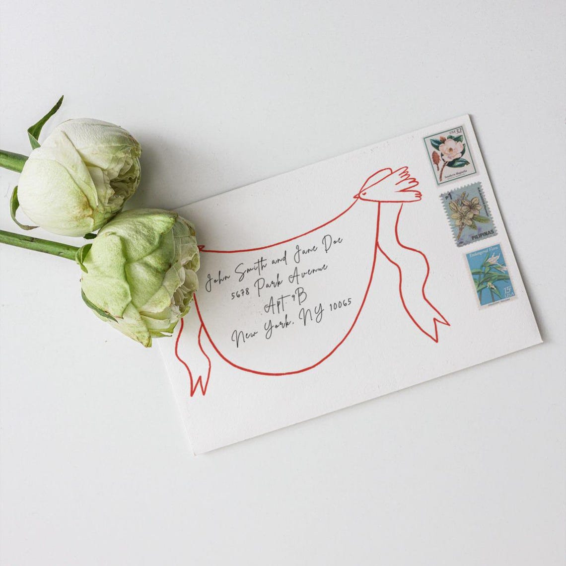 Dove Wedding Invitations Envelopes | Digital Wedding Stationery | Love ...
